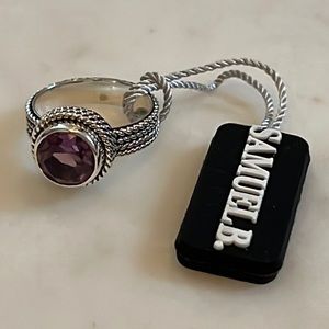 Samuel B. | Jewelry | Samuel B Sterling Silver Round Amethyst Ring ...